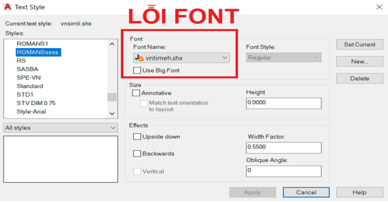Hướng dẫn cách sửa lỗi font chữ trong Cad (Liên tục cập nhật)