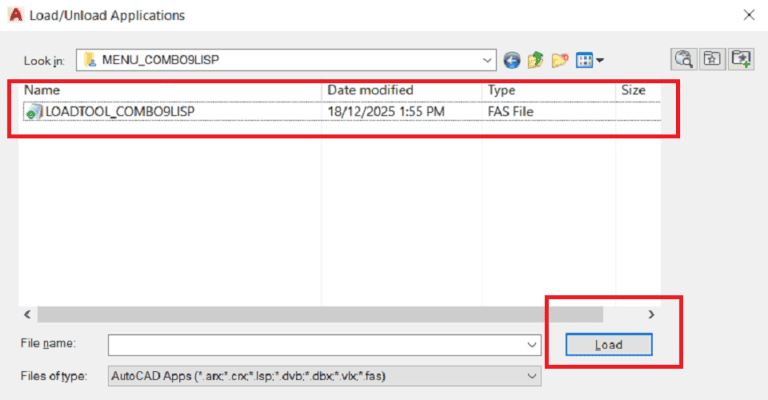 Hướng dẫn Load Menu lệnh combo 9 lisp khối lượng cơ điện